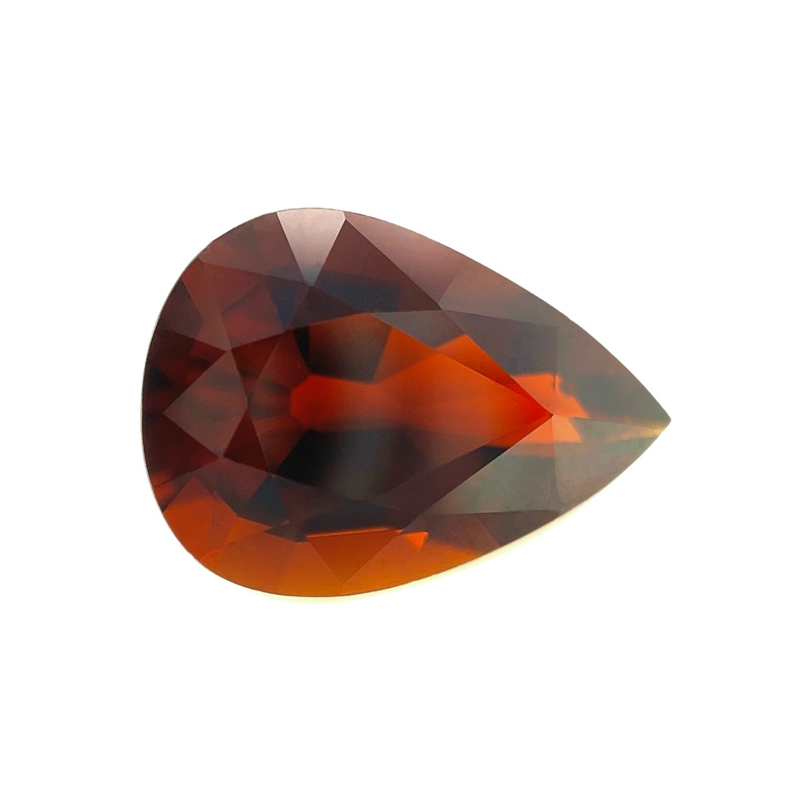 NATURAL 5.51ct Deep Orange Tourmaline Pear Teardrop Cut Loose Gem 15x10 ...