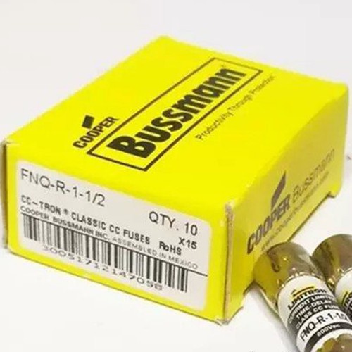10pc new Bussmann FNQ-R-1-1/2 (1.5 Amp) 600Vac Limitron TIME-DELAY Fuse ...