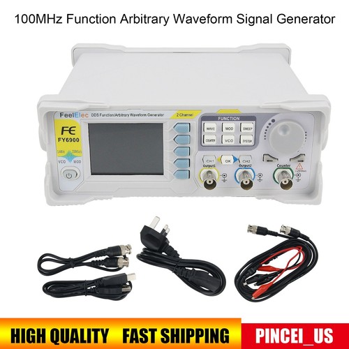 FY6900-100M 100MHz Function Arbitrary Waveform Signal Generator DDS 2-CH Counter | eBay