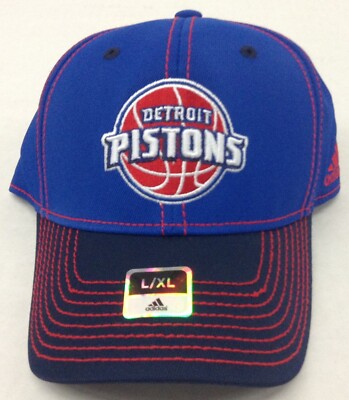NBA Detroit Pistons Adidas Adult Flex Fit Cap Structured Curved Brim ...