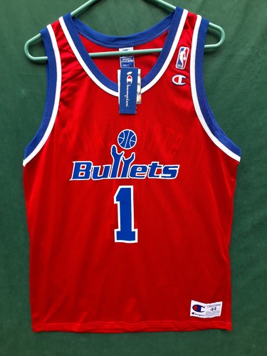 NBA Washington Bullets 1996-97 Rod Strickland sz Lg red Champion ...