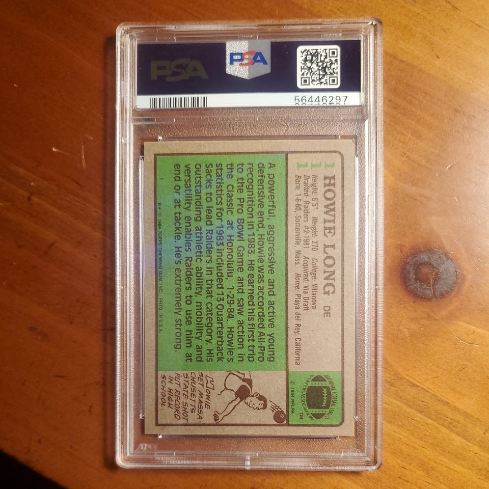 1984 TOPPS #111 HOWIE LONG RC RAIDERS HOF PSA 8 | eBay UK