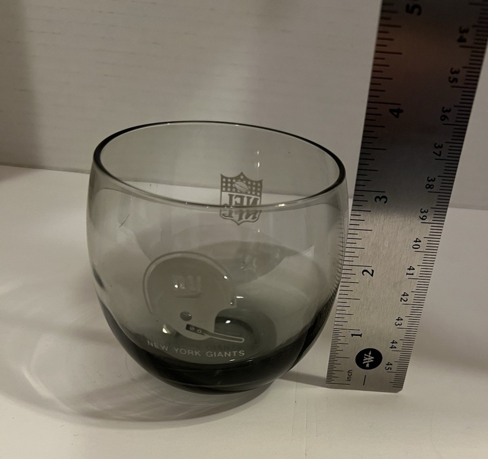 1970’s Vintage NFL New York Giants Smoked Highball Rocks Single 11 oz ...