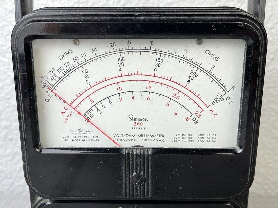 Simpson 260 Series 6 Volt-OHM-Milliammeter 5,000 VAC Multimeter | eBay