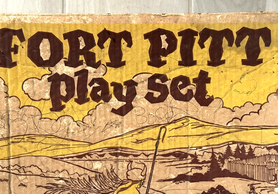 VINTAGE HTF MARX 1959 FORT PITT PLAYSET R3741 ORIGINAL BOX INCOMPLETE ...