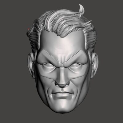 Hal Jordan Parallax custom head for 4" 6" 7" 12" Green Lantern DC ...