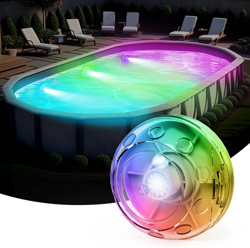 Underwater Pool Light Return Jet - 7 Color Changing Led Lights for ...