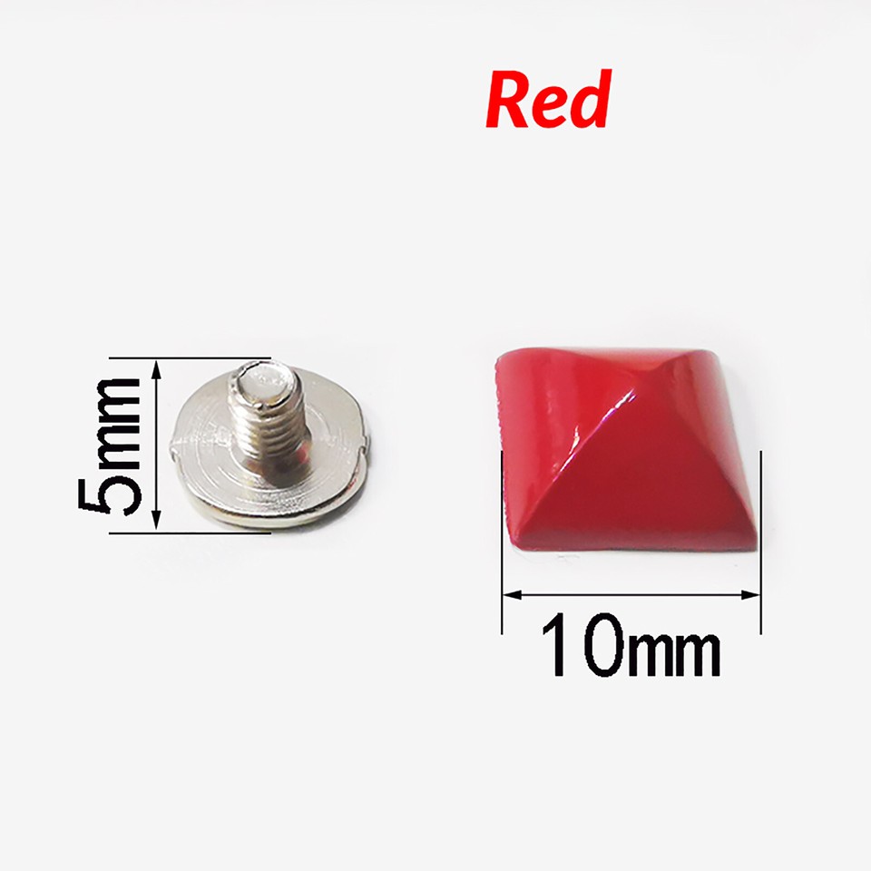 10/15mm Pyramid Square Rivet Leather Metal Studs Decor Clothing Bags ...