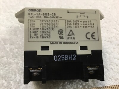 Omron GL7-1A-BUB-CB Relay 30 Amp 200-240 AC Coil | eBay