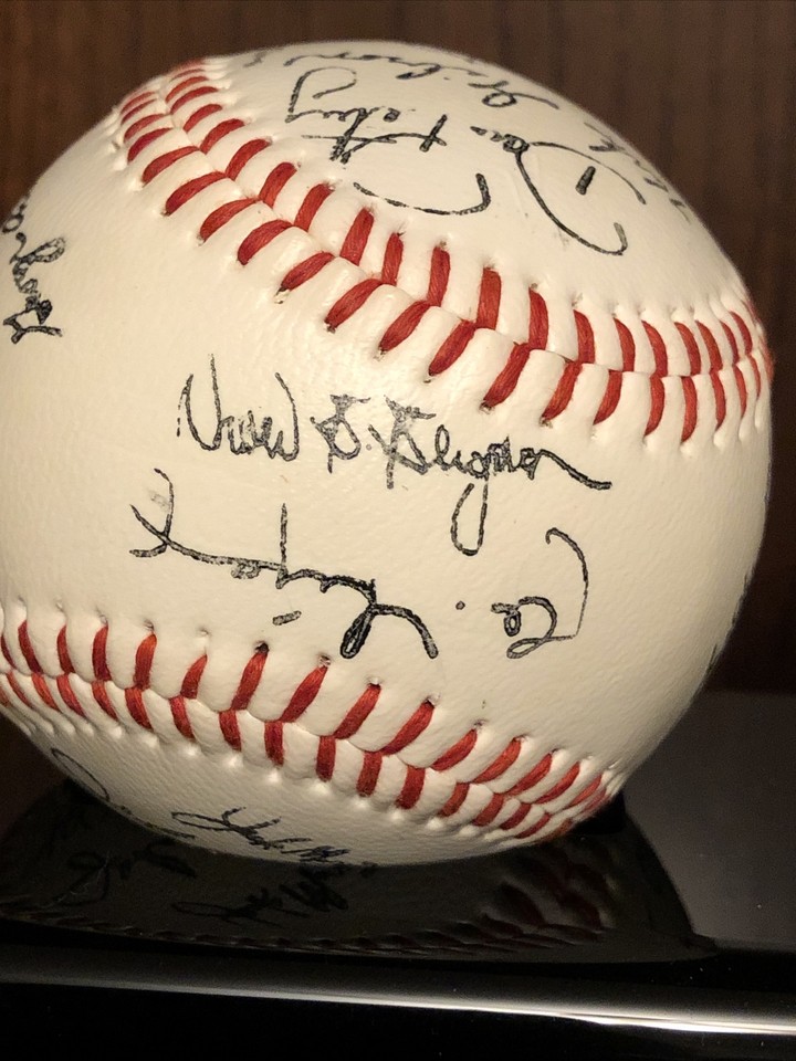 Detroit Tigers Stamped Autographed 1984 Baseball World Series Champions ...