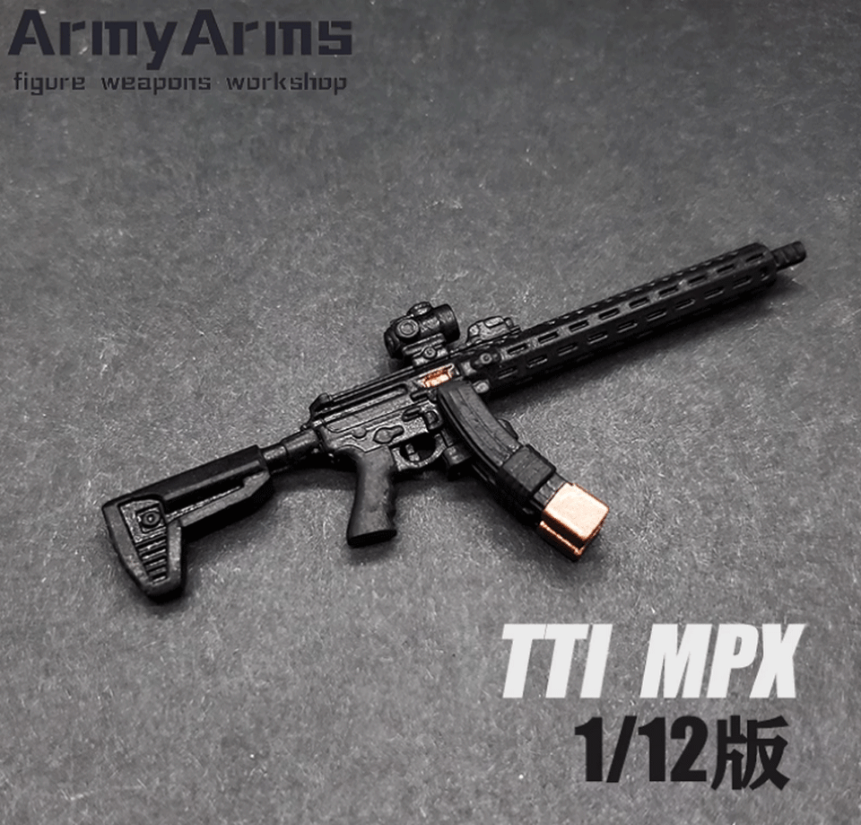 (non-firing) ArmyArms 1/12 Scale Zoom3 TTI MPX gun,figma weapon for 6 ...