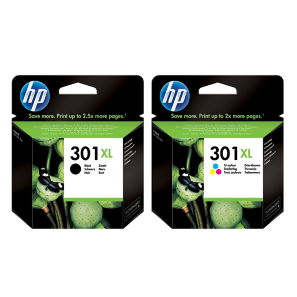 Genuine HP 301/ HP 301XL Black/ Colour Ink Cartridges For Deskjet 2540 ...