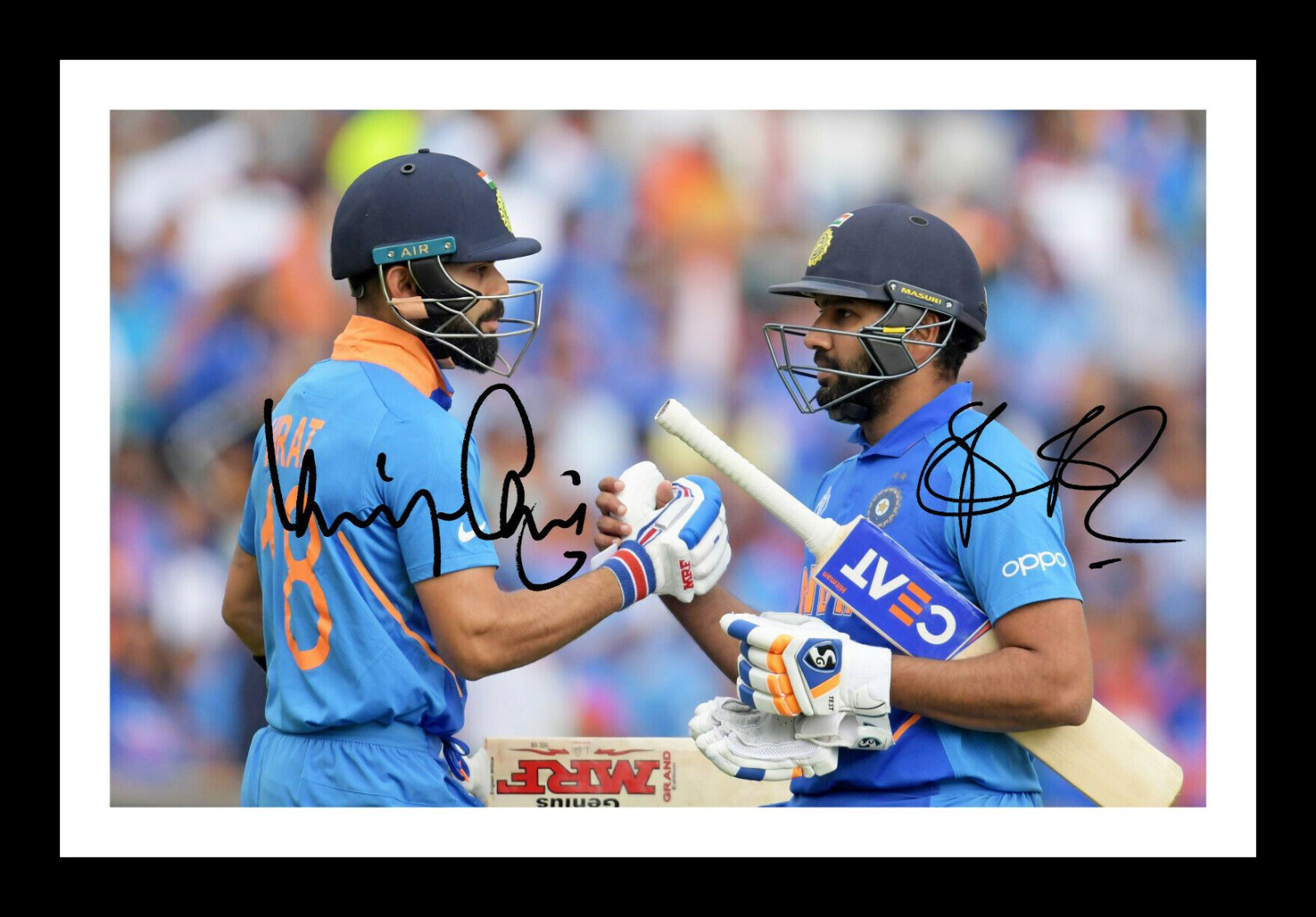 ROHIT SHARMA VIRAT KOHLI - INDIA CRICKET AUTOGRAPHED SIGNED & FRAMED ...