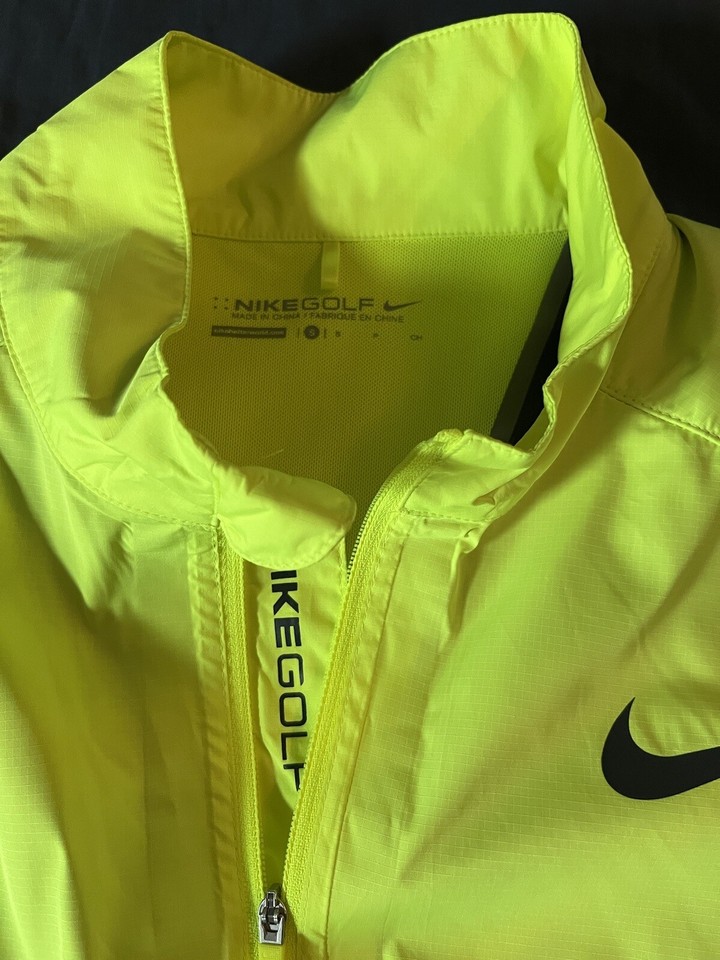 Nike Golf Men’s 1/4 Zip Pullover Neon Yellow Rain Gear Sz Small | eBay