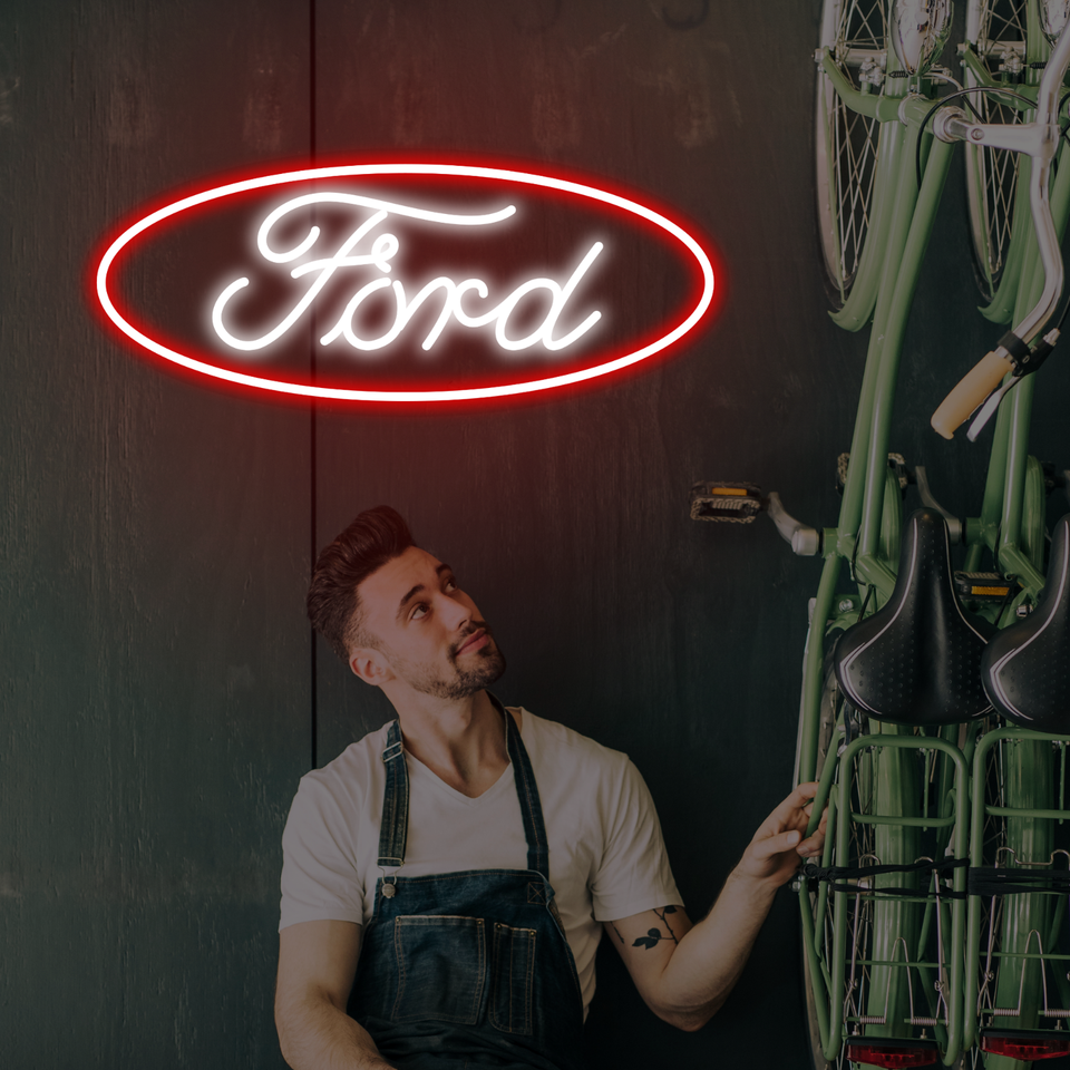 Ford neon sign, Ford led sign, Ford logo sign, Garage neon sign, Car ...