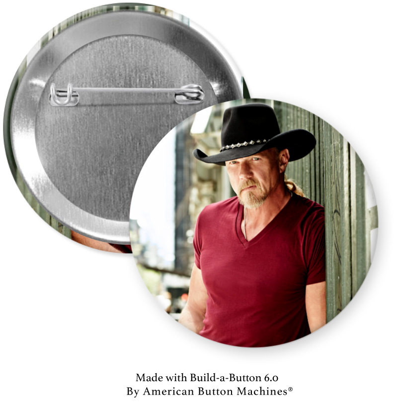TRACE ADKINS PINBACK / BUTTON / PIN - COUNTRY MUSIC SINGER - 2 1/4 ...