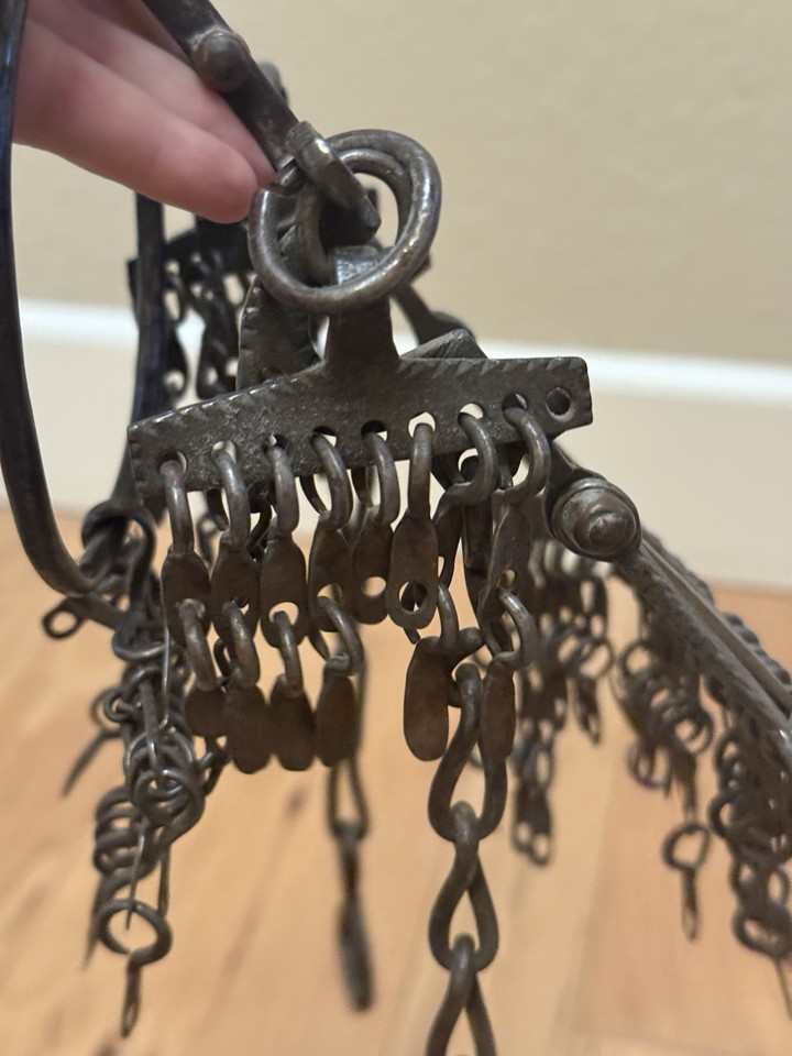 Antique Early Spanish/Mexican? Intricate Chain Work Ring Horse Bit ...