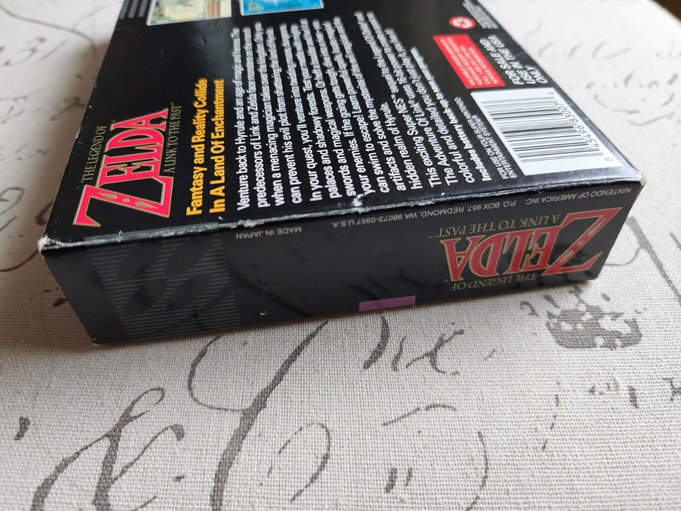 Zelda: A link to the Past SNES with box, manual, poster | eBay