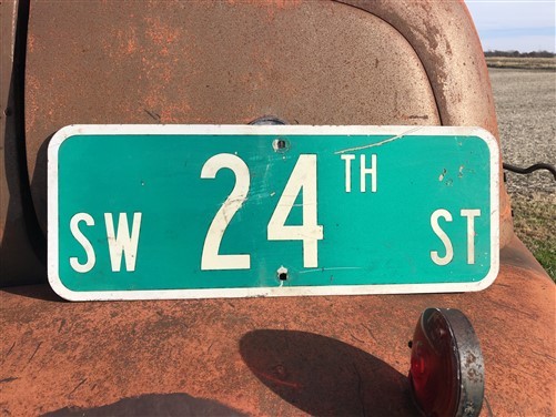 SW 24th ST Street Sign, 9x24 Vintage Green Road Sign, Metal Road Sign ...