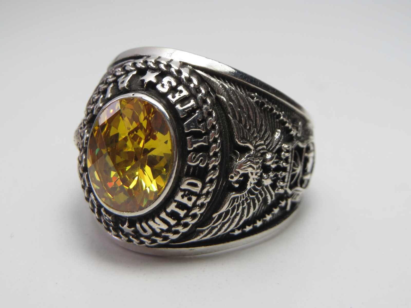 SILVER 925 , USAF RING , UNITED STATES , AIR FORCE , Men Ring , US size ...