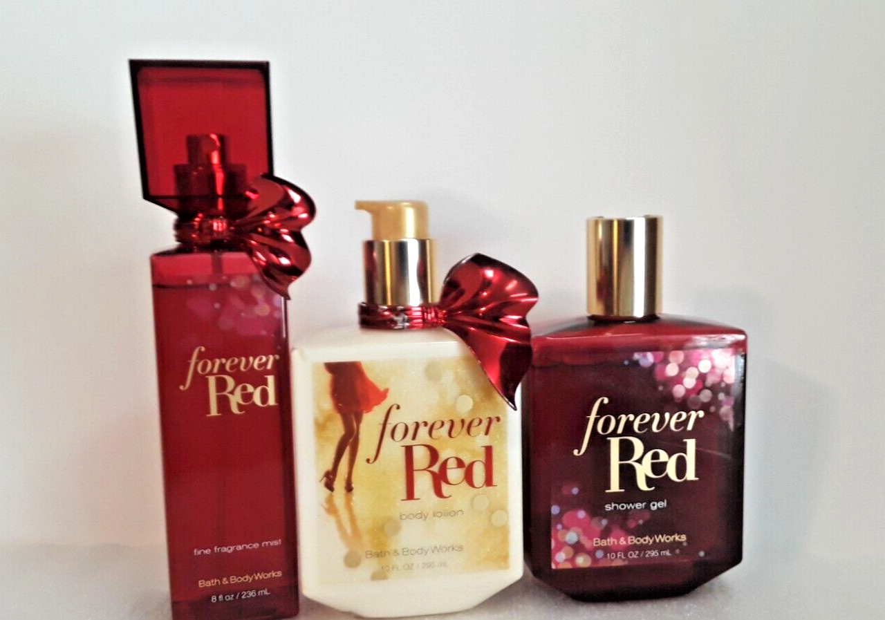 Bath Body Works Forever Red Fragrance Mist Lotion & Shower Gel SET ...
