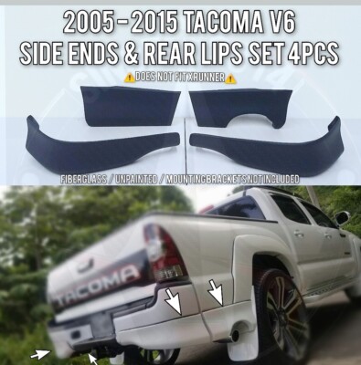 2005-2015 Toyota Tacoma V6 Side Ends & Rear Lip Set 4pcs by King Fiber ...