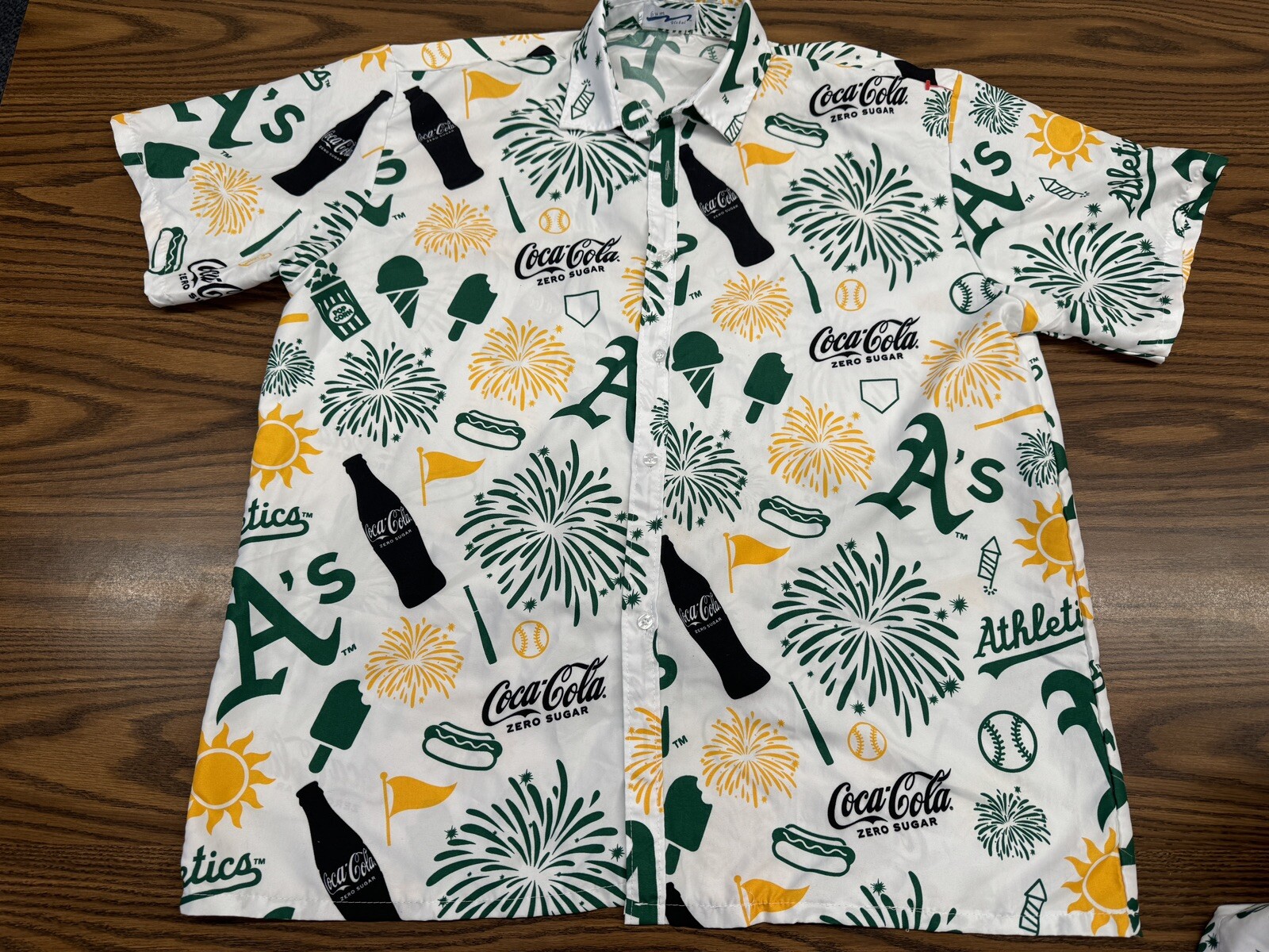 Oakland A’s Athletics SGA Aloha Floral Hawaiian Shirt July 4th XL Coca ...