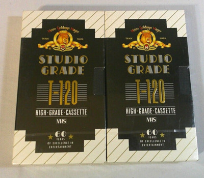 Sealed Metro Goldwyn Mayer Studio Grade T-120 VHS Blank Video Cassette ...