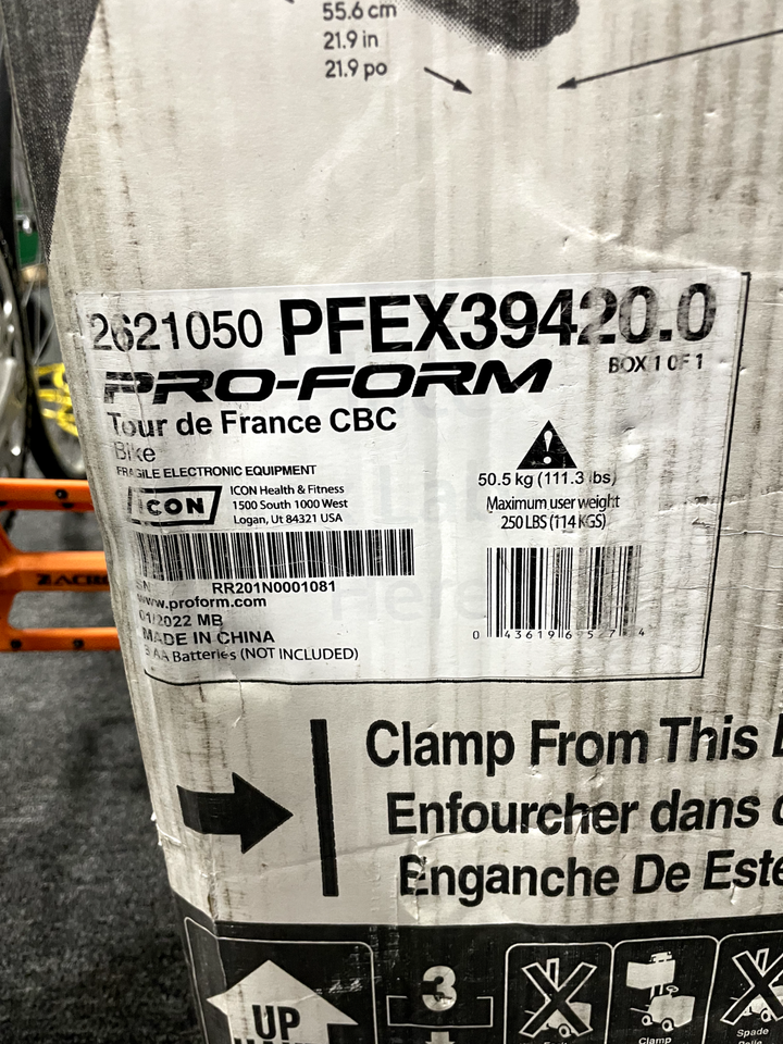 ProForm Tour de France Exercise Bike TDF CBC Indoor Cycle Upright | eBay