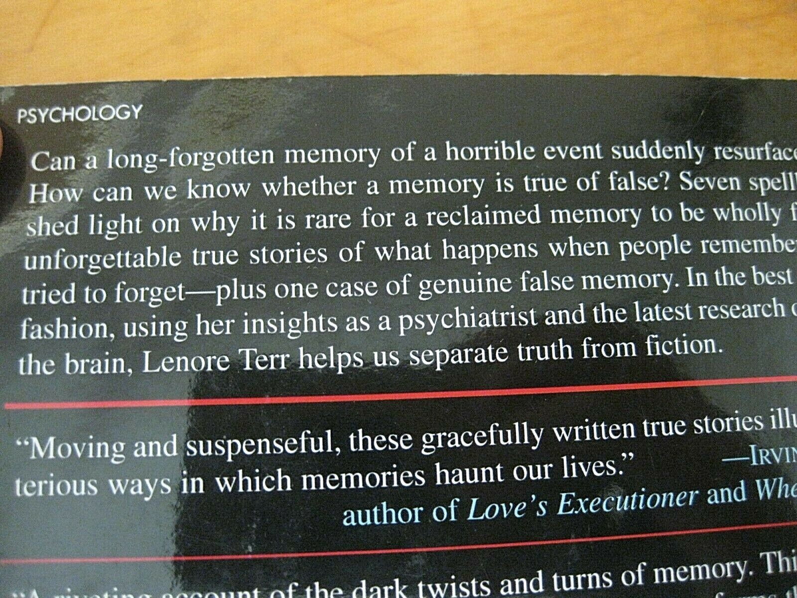 Unchained Memories : True Stories of Traumatic Memory Loss by Lenore ...