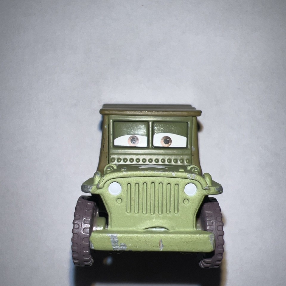 Disney Cars Sarge Army Jeep with lightning mcqueen logo | eBay