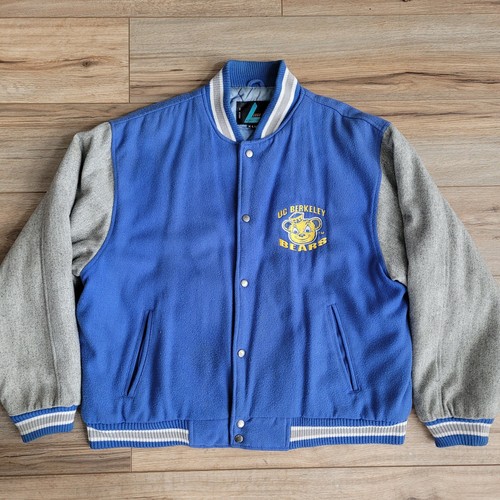 Vintage 80s 90s Cal UC Berkeley Oski Bear Wool Jacket Mens Size M ...