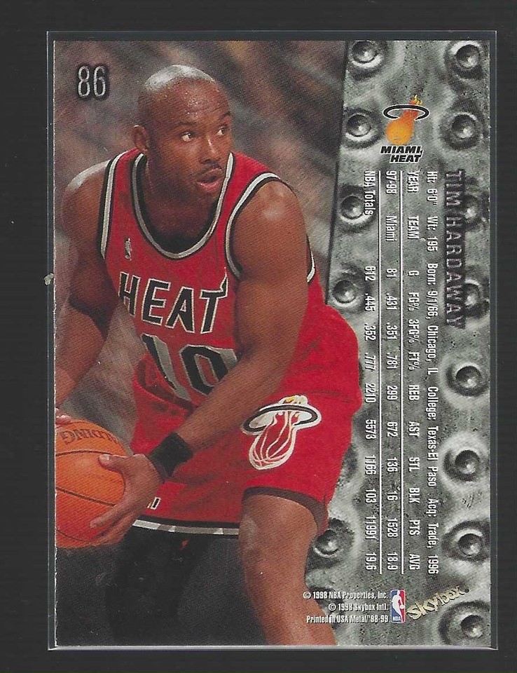 TIM HARDAWAY 1998-99 Metal Universe #86 Heat | eBay