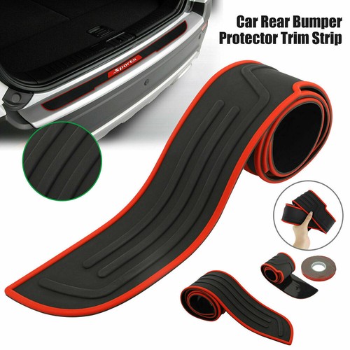 Rubber Rear Bumper Protector Trim Strip Car Trunk Sill Guard Scratch ...