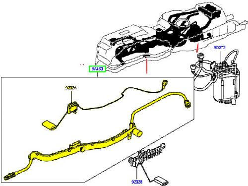 GENUINE LAND ROVER FUEL SENDER BRACKET RANGE ROVER SPORT 05-13 LR042710 ...