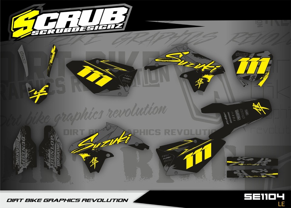 Plastics + Graphics Suzuki RMZ 250 2004-2009 RMZ 450 2005-2007 | eBay