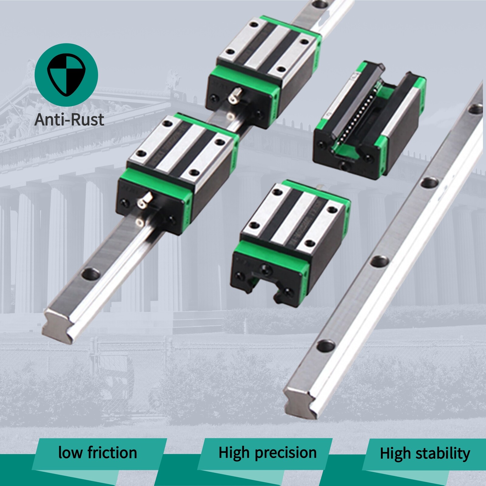 HGR15 HGR20 2X Linear Rail Guide+4X HGH15CA HGH20CA Block HGH15 HGH20 ...