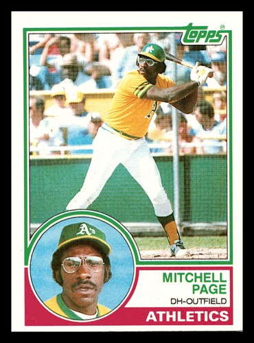 1983 Topps Mitchell Page Oakland Athletics #737 VG-EX Vintage | eBay