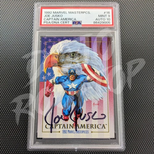 1992 Marvel Masterpieces #16 Capt. America PSA 9 Jusko AUTO 10 | eBay