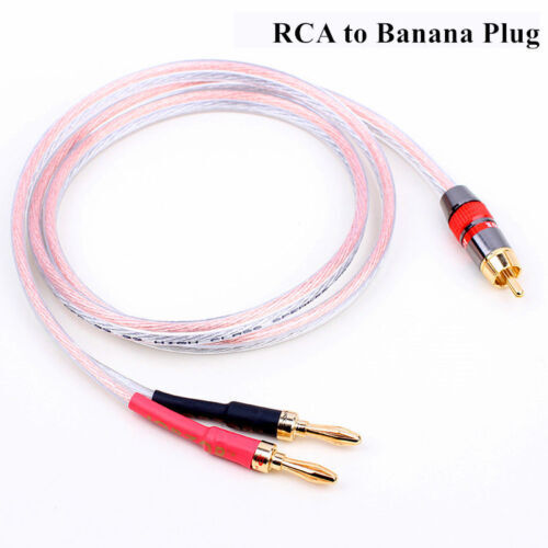 Pure Copper HiFi Single RCA Male to Banana Pin Male Plug Spliter ...