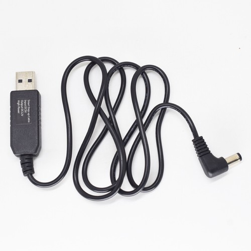 1pc 3.3ft/1M USB A Male 5V to 12V DC 5.5x2.1mm Male Right Angle Step-Up ...