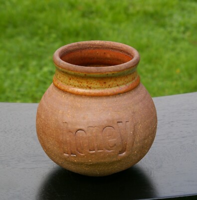 Brown Pottery Honey Pot 4 1/2" Tall Signed Tousley Donna and Jeff ...