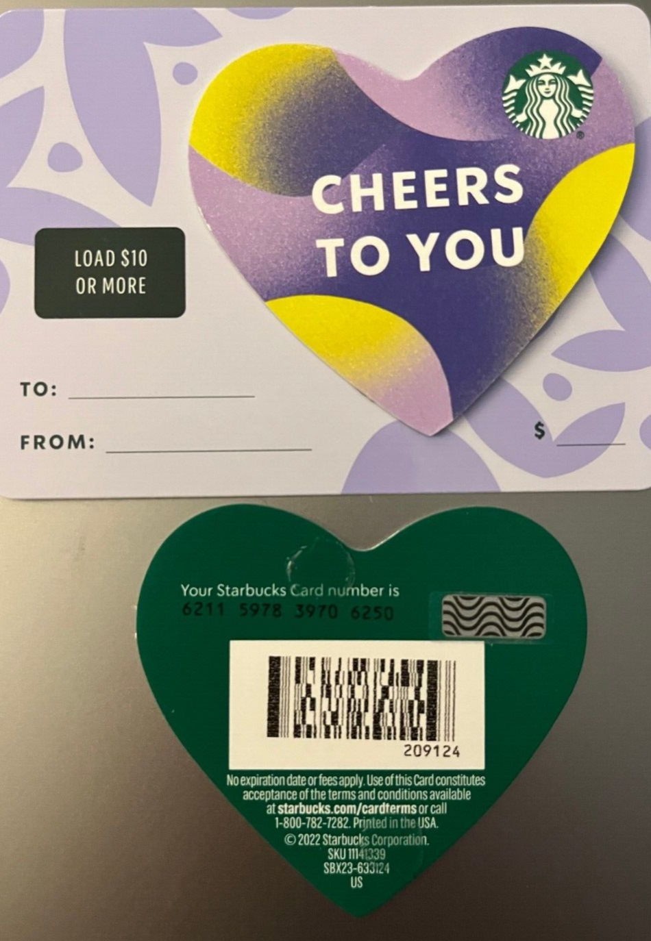 2023 STARBUCKS "CHEERS TO YOU" GIFT CARD #6211 NO VALUE MINT | eBay