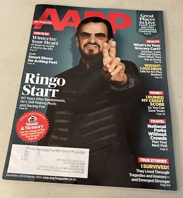 AARP The Magazine Ringo Starr December/January 2023/2024 Magazine S#6 ...