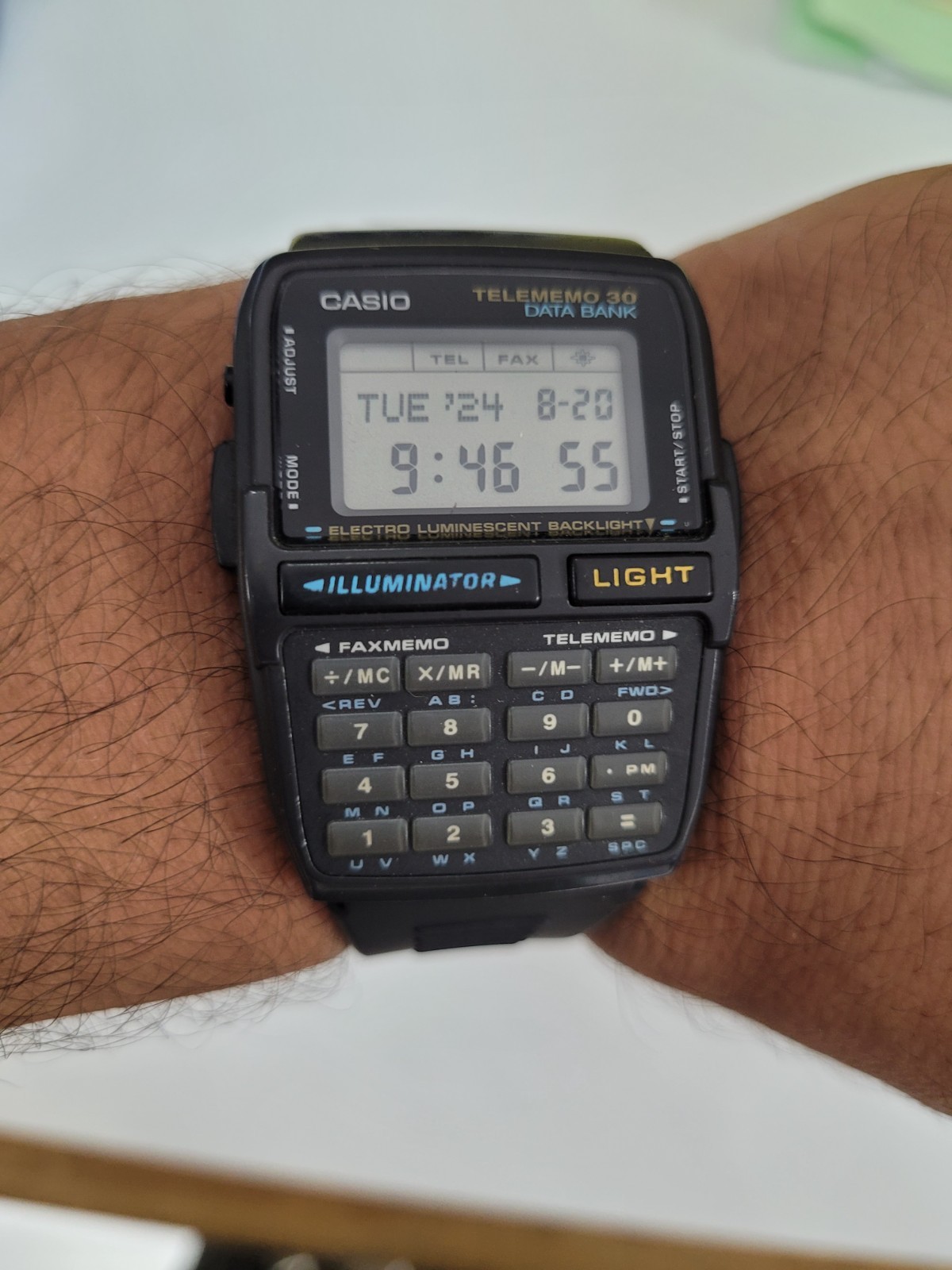 RARE VINTAGE CASIO DBC-30 DATA BANK DIGITAL WATCH - Gem