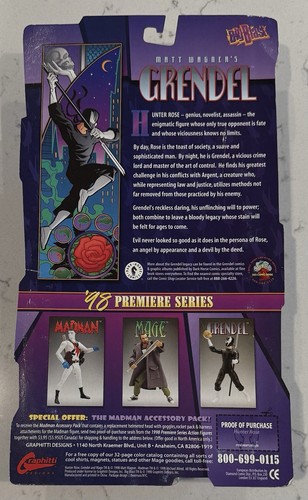 Graphitti Matt Wagner Grendel Action Figure - Hunter Rose - MOC MIP New ...