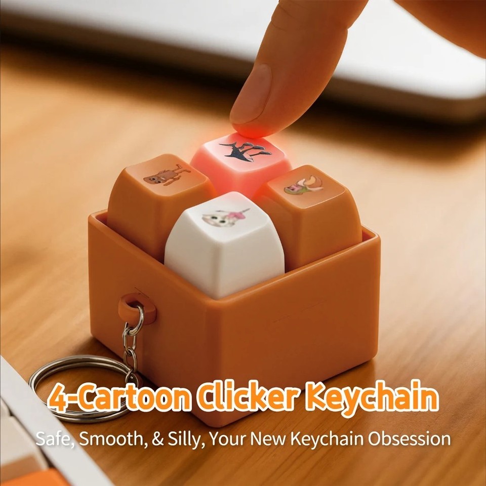 Italian Brainrot 4-Key Keyboard Fidget Toy Tung Tung Sahur Sound Light ...
