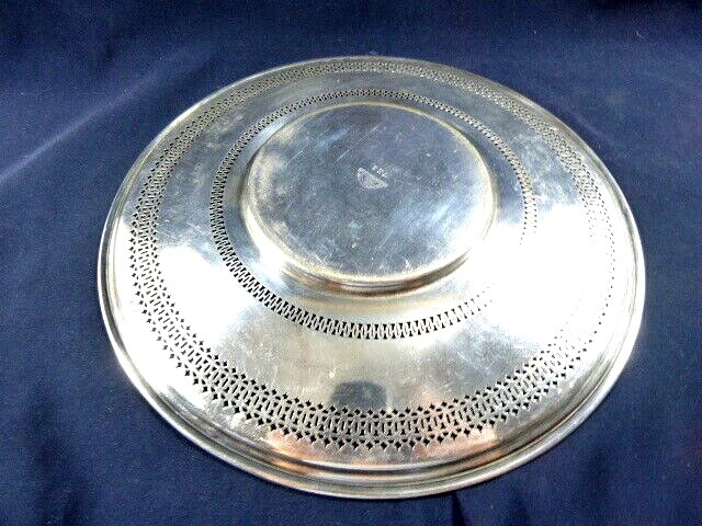 VTG Meriden Silver plated pierced serving plate dish 10" | eBay