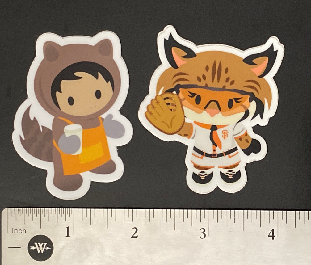 Lot Of 2 NEW Salesforce Astro Apron San Francisco Giants MLB Stickers ...