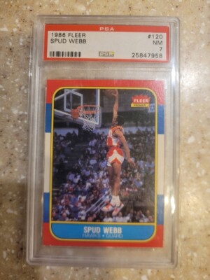 1986-87 FLEER SPUD WEBB RC ROOKIE PSA 7 W/ BONUSES READ! | eBay